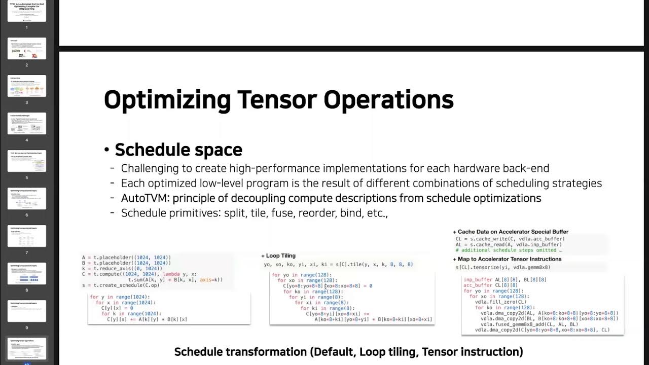 TVM: An Automated End-to-End Optimizing Compiler for Deep Learning - YouTube
