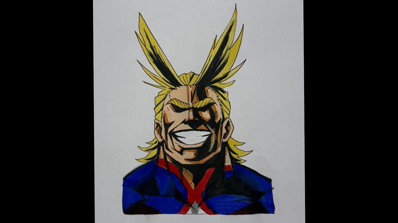 How To Draw All Might | My Hero Academia- Easy Step By Step - YouTube
