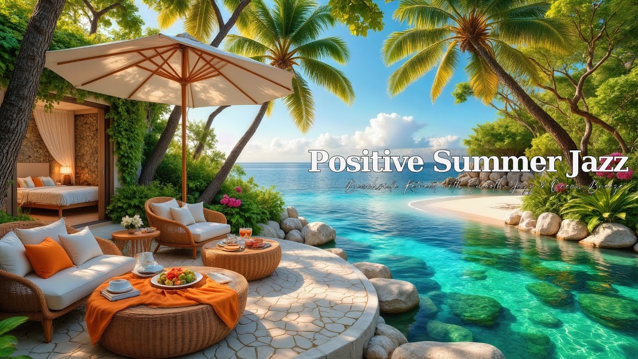 Positive Summer Jazz Music for Relaxing🌴 Beachside Retreat with Smooth ...