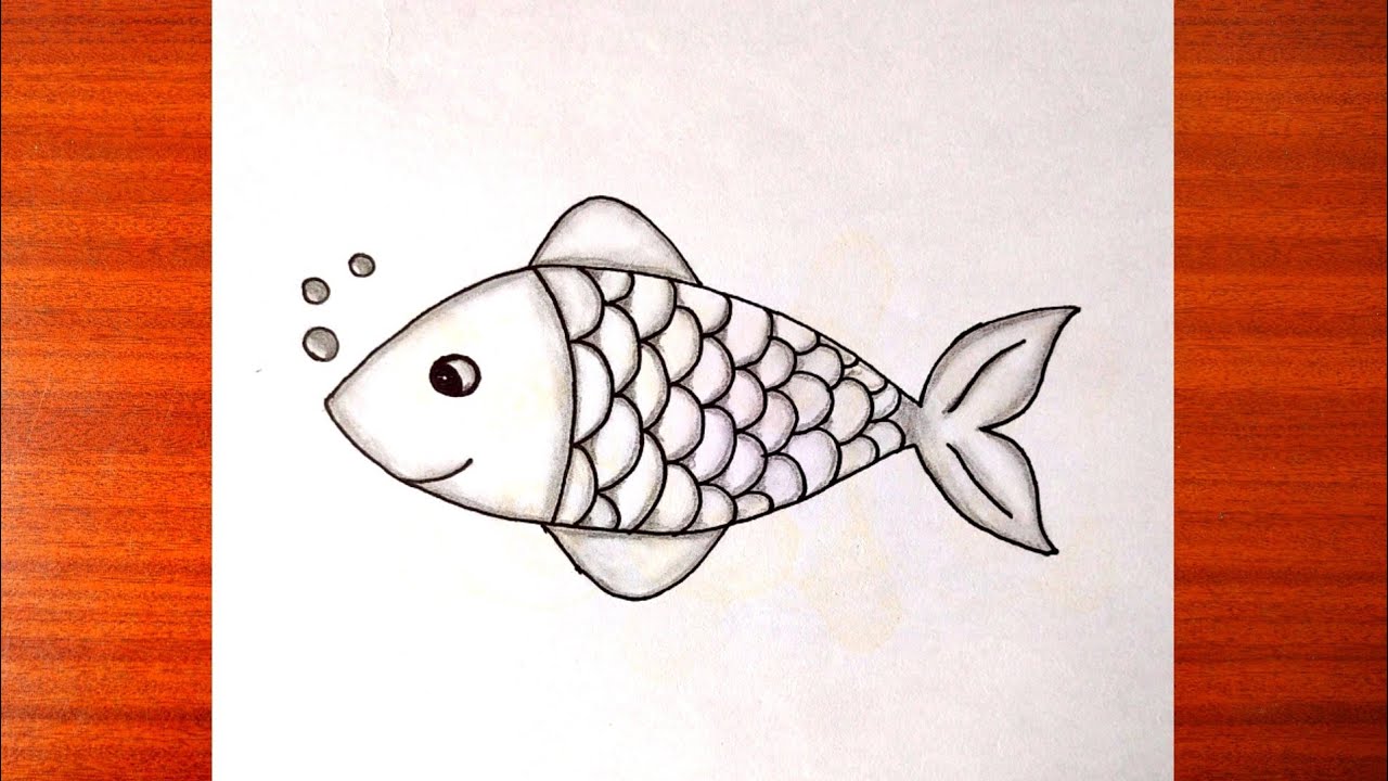 How to draw a beautiful fish||very easy drawing💕💞 - YouTube