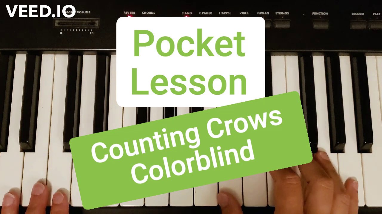 Counting Crows - Colorblind - easy piano lesson - BeautifulNoise - YouTube