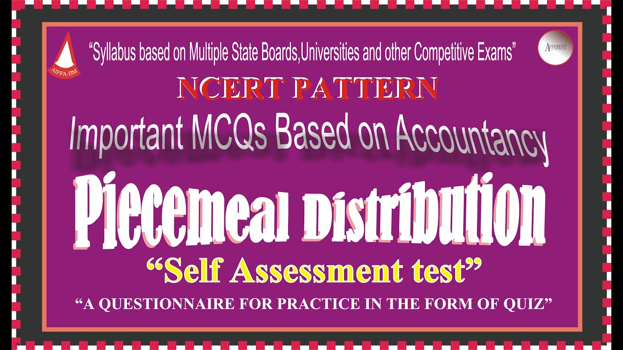 Piecemeal Distribution,Narangsirtips,Smart class questioner ...