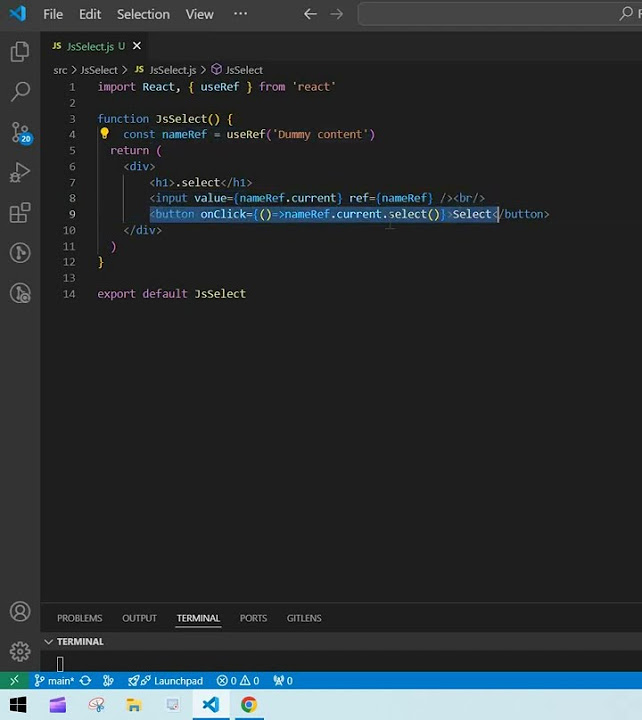 HighLight Text in React Js || How to use .select() in React - YouTube