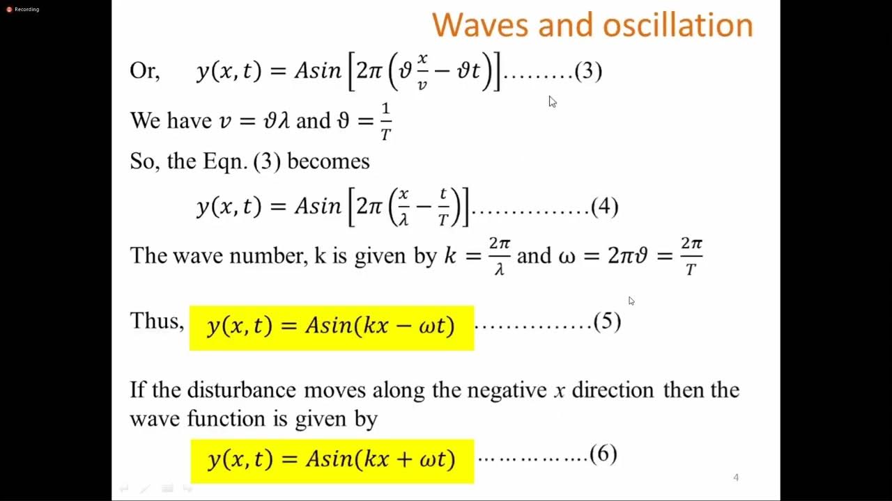 Lecture 11: Wave Function - YouTube