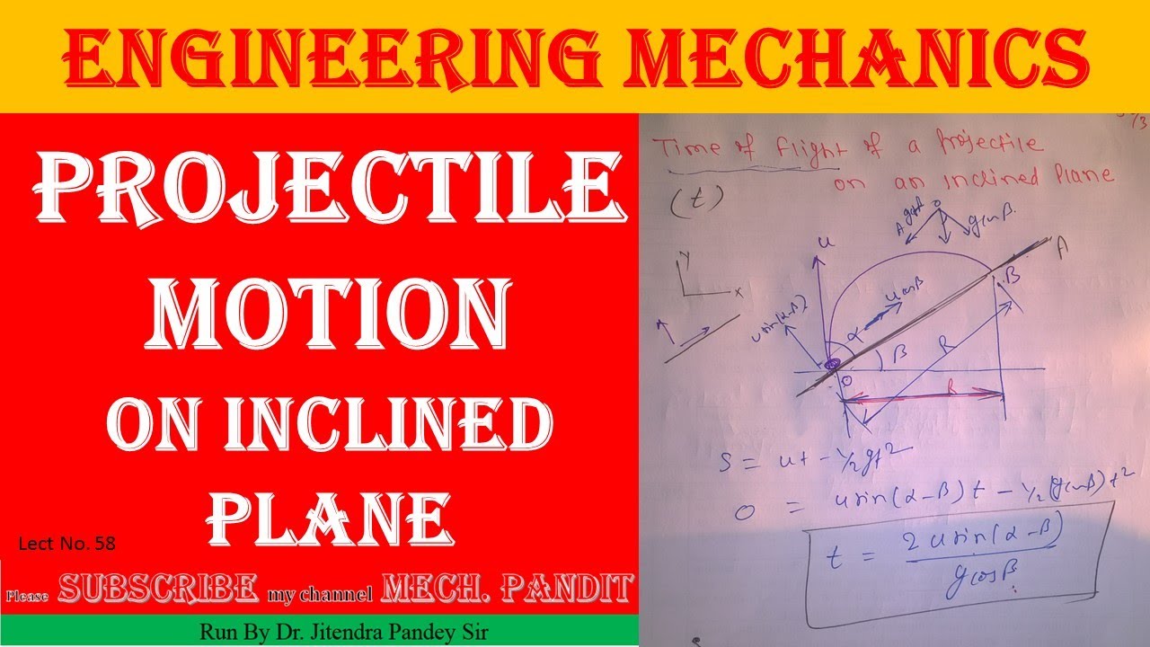 EM58 Time Range and Height of Flight of a Projectile on an Inclined ...
