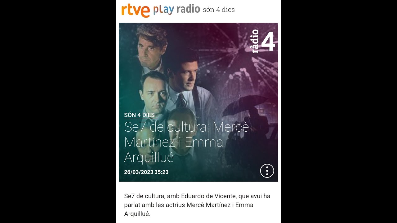 Radio4 Programa "Són 4 dies" con Goyo Prados en el espacio "Se7 de Cultura" con Eduardo Vicente ...