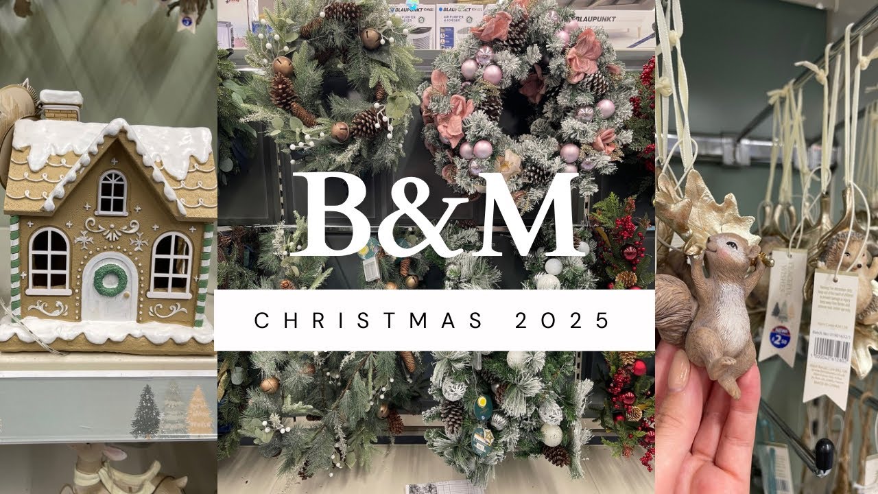 CHRISTMAS DECORATIONS AT B&M | CHRISTMAS WREATHS AND GARLANDS 🎄 - YouTube