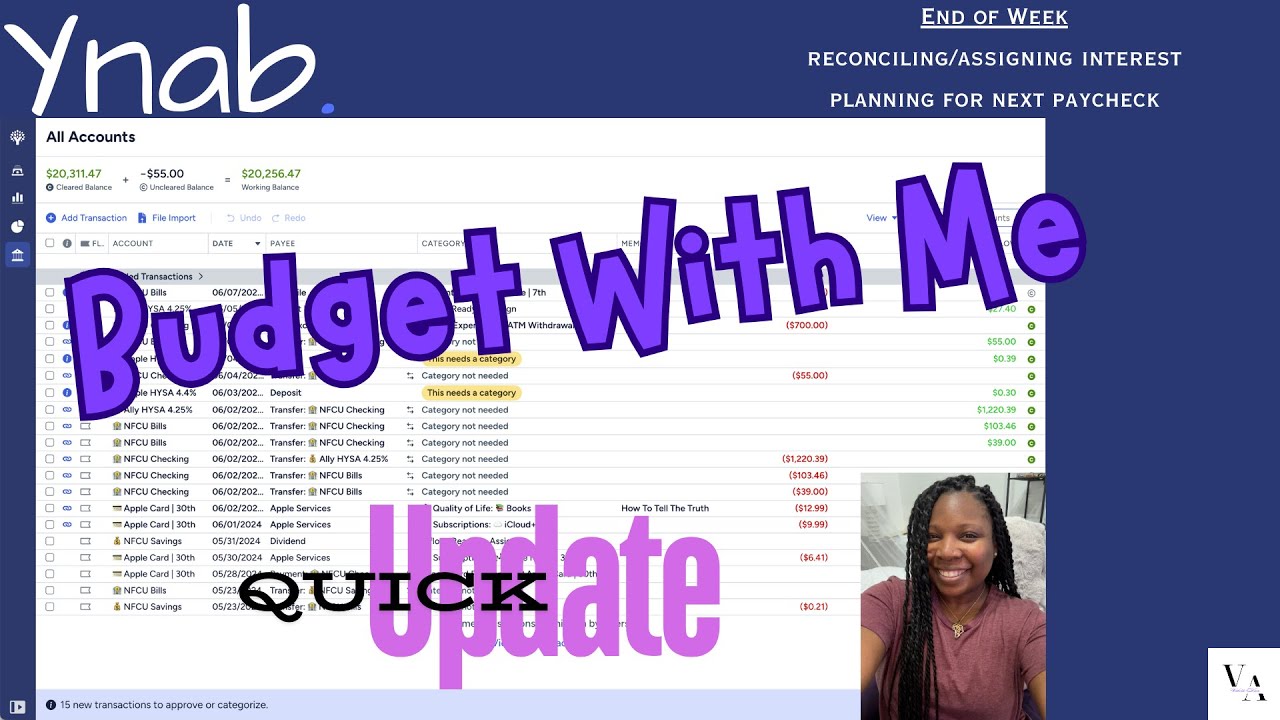 YNAB Budget With Me | Weekly Update, Plan For Next Check - YouTube