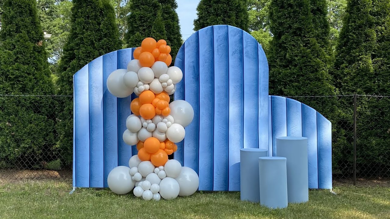 How To Make A Freestanding Balloon Garland Decoration With Backdrops ...