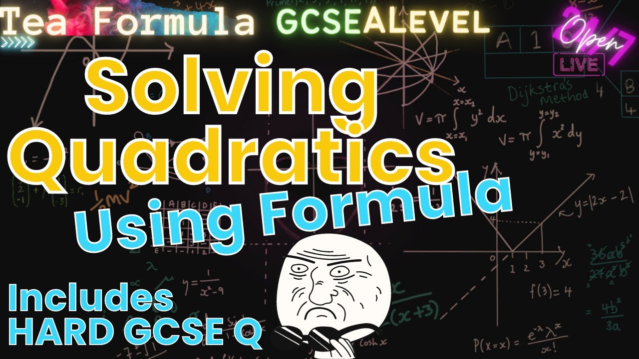 Solve With QUADRATIC Formula HARD GCSE Maths Question At End YouTube solve-with-quadratic-formula-hard-gcse-maths-question-at-end-youtube
