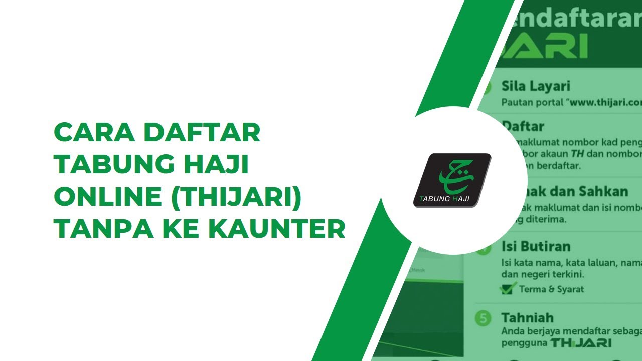 Cara Daftar Tabung Haji Online Tanpa Ke Kaunter (THiJARI) - YouTube
