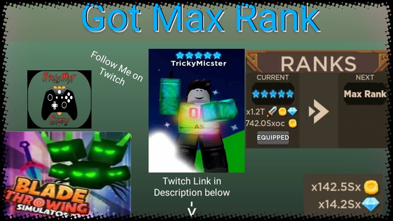 Got Max Rank /||\ Blade Throwing Simulator [Roblox] - YouTube