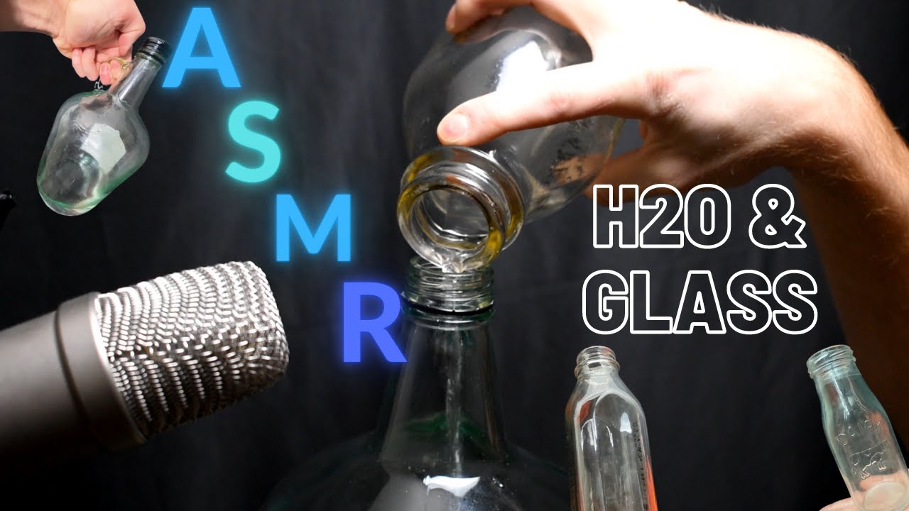 ASMR | Glass Bottle Sounds with Water - YouTube