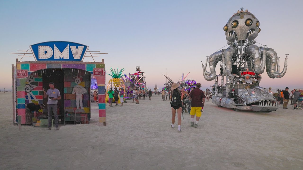 Burning Man DMV Mutant Vehicle Lineup 2023 4k - YouTube