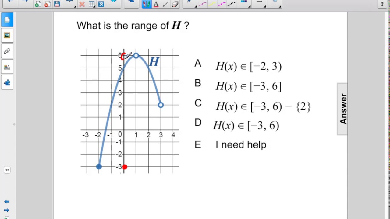 Algebra2_Overview FUNC_Domain & Range_Q25 - YouTube