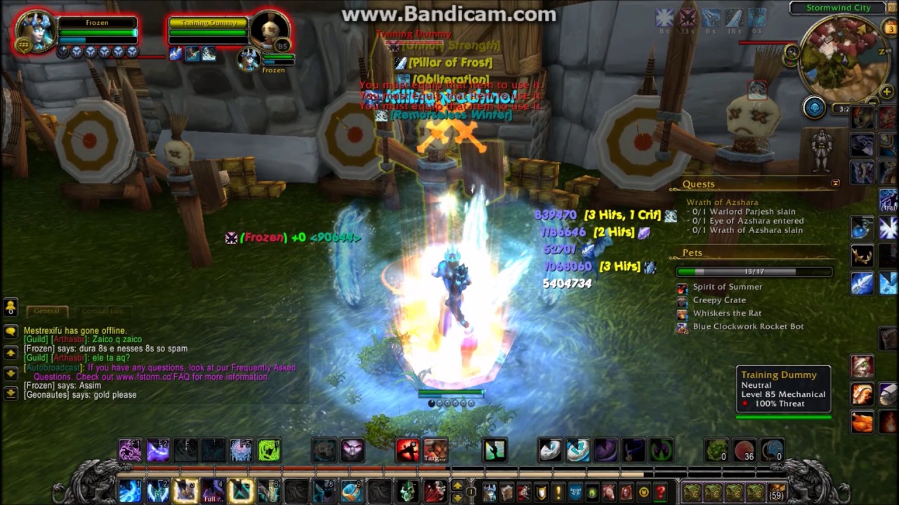 WoW Firestorm - Frost DK Macro de Burst e Macro de Vida tutorial - YouTube