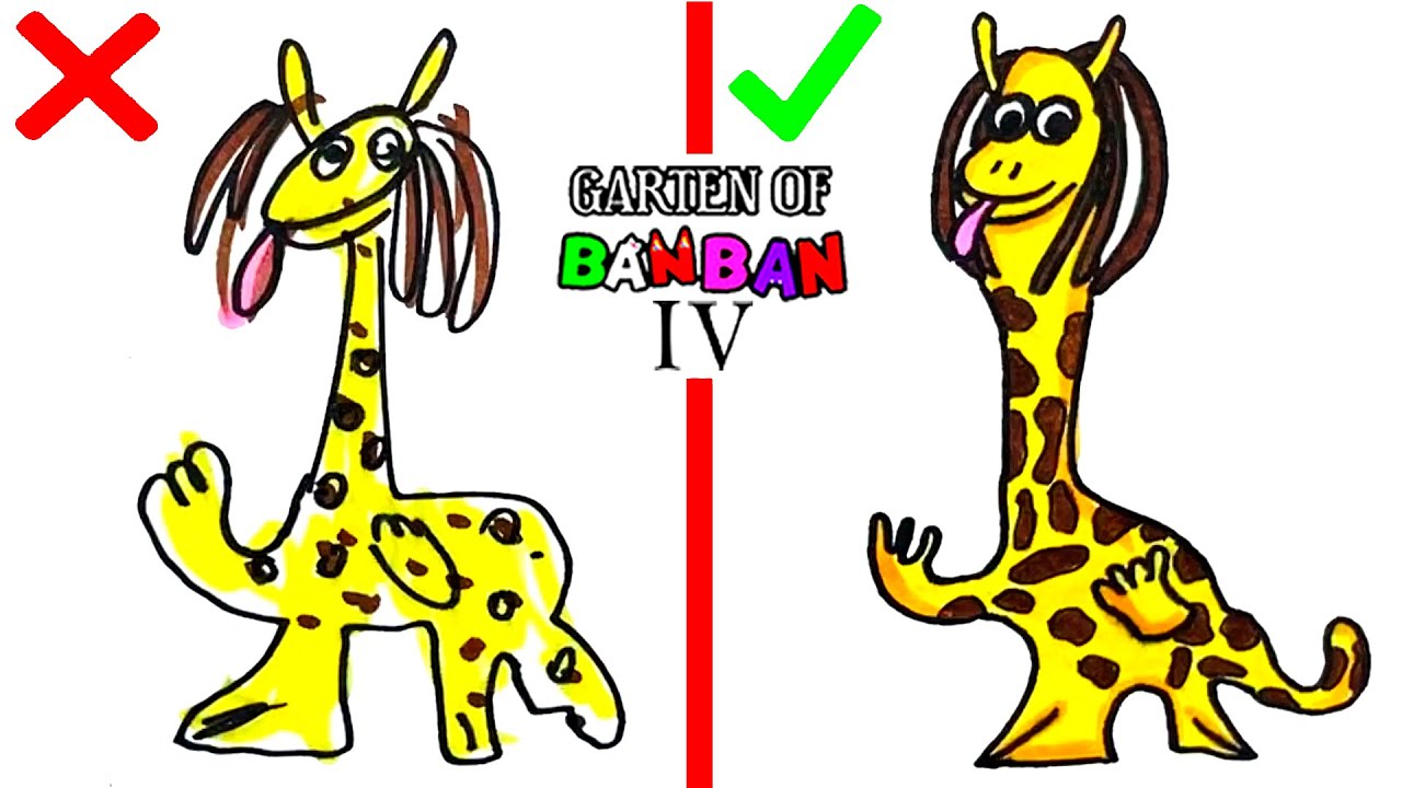 Как нарисовать CHEWY CHUCK из Garten Of banban Chapter 4 правильно и ...