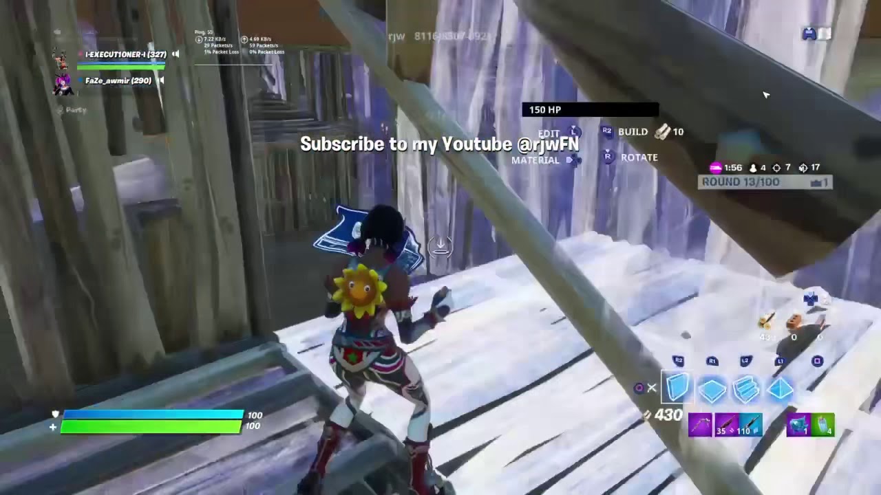 First Gameplay Fortnite Ping-60,80 FPS-60 - YouTube