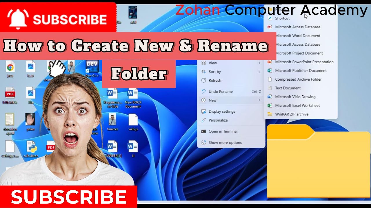 How to Create New Folder & Rename Folder - YouTube