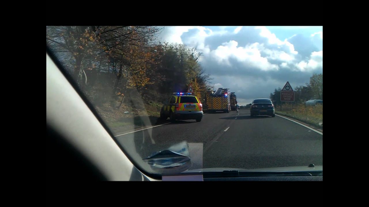 Crash on the A452 - YouTube