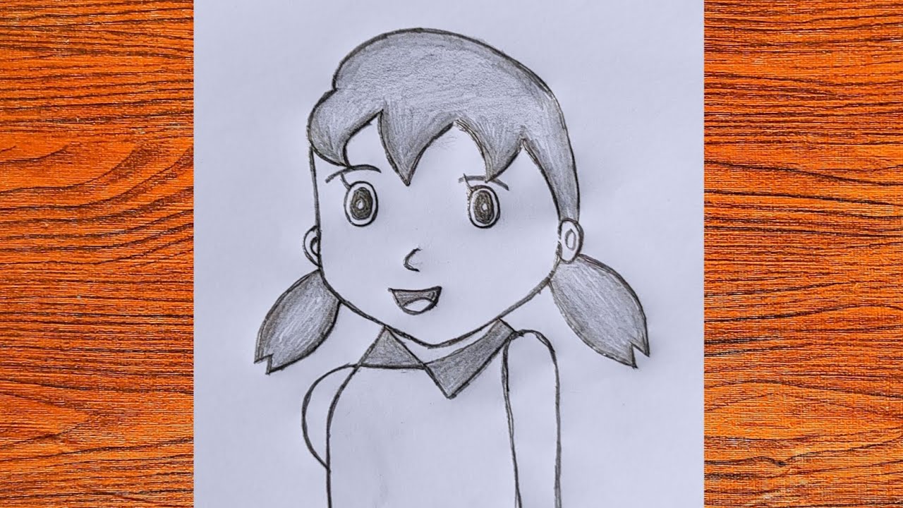 How to draw Shizuka form Doraemon || Pencil sketch for beginners || How ...