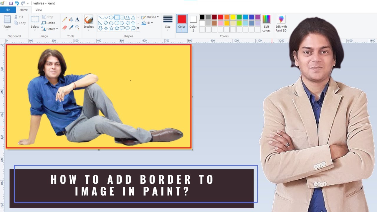 How To Add Border To Image In Paint YouTube How To Add Border To Image In Paint YouTube