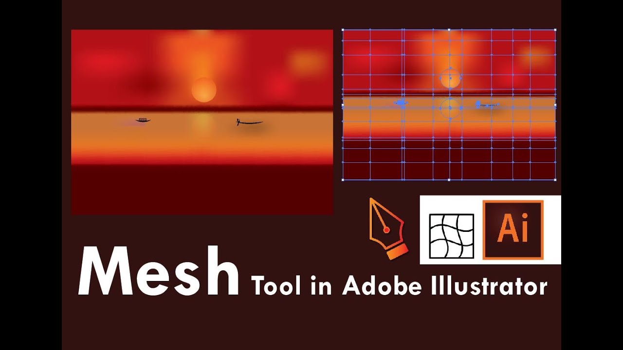 use illustrator mesh tool - YouTube