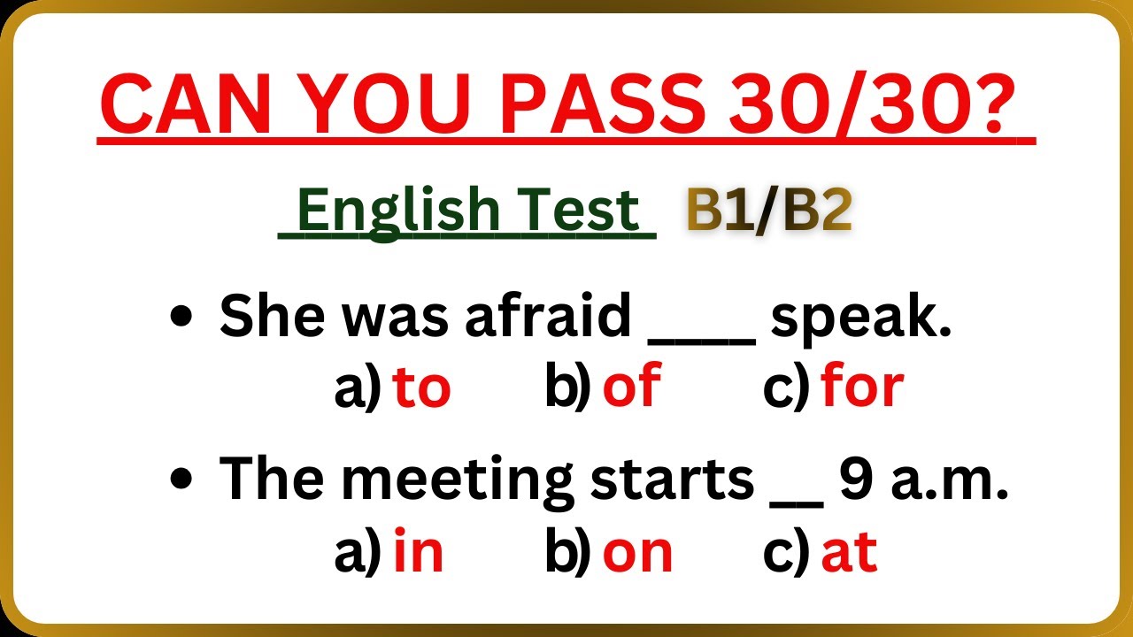 Only 1% Pass This Advanced Grammar Quiz - YouTube