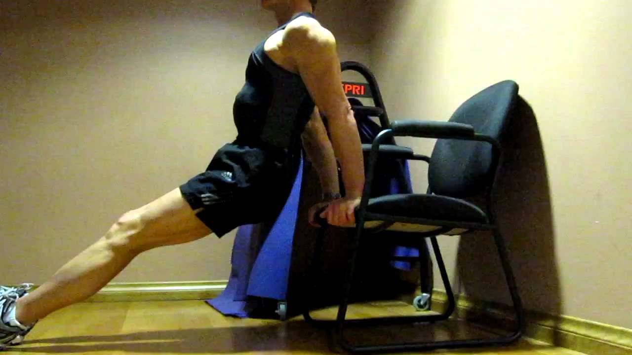 Triceps Chair Dips - YouTube
