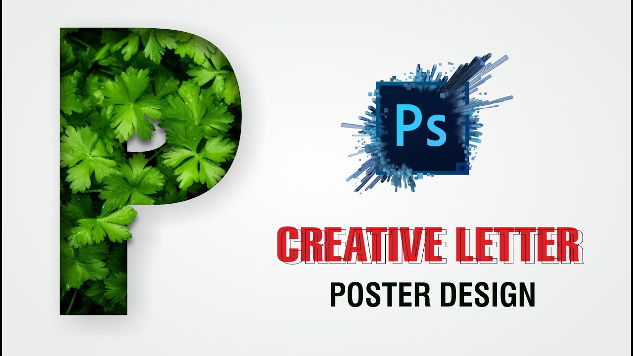 Creative Letter Poster Design in Photoshop - YouTube