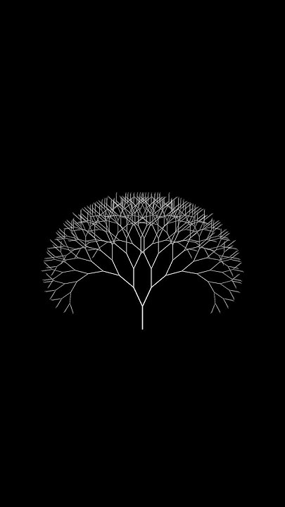 Power of recursion: Fractal Tree #3danimation #maths #python #recursion ...