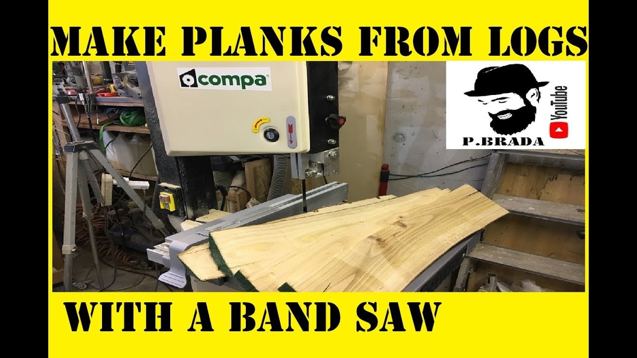 How to make Planks from Logs with a Band Saw DIY - YouTube