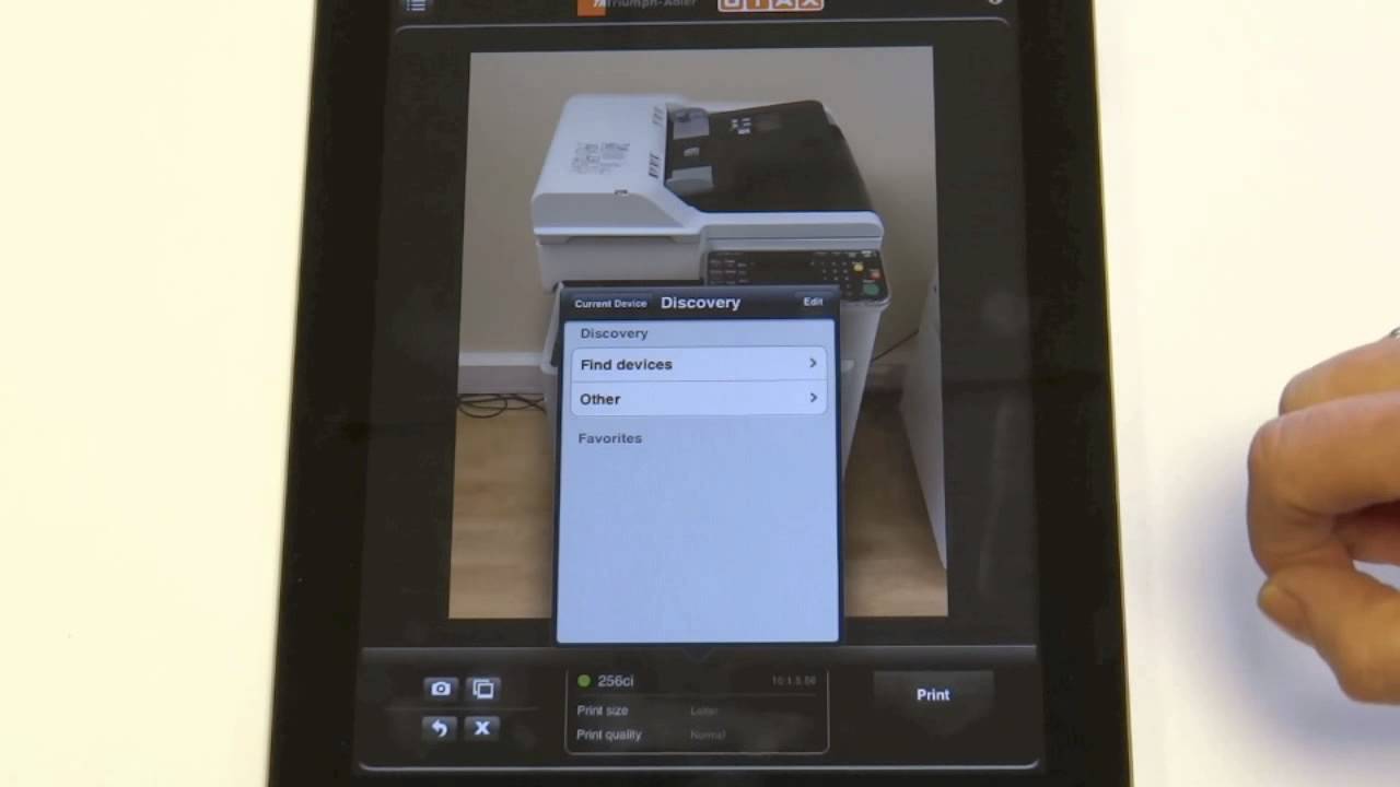 Ta Triumph Adler UTAX ipad photo printing - YouTube