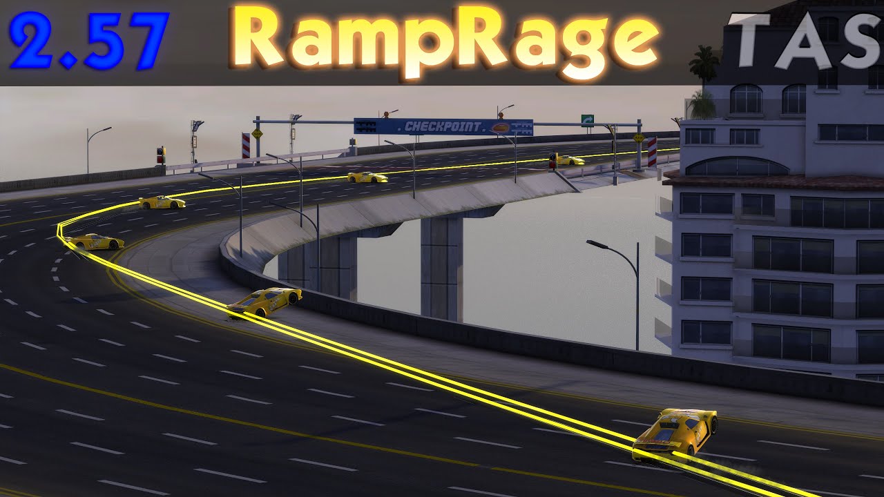 [Trackmania TAS] TMS RampRage 50.37 (-2.57) - YouTube