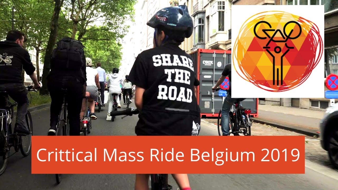 Critical Mass bicycle ride Belgium 2019 - YouTube