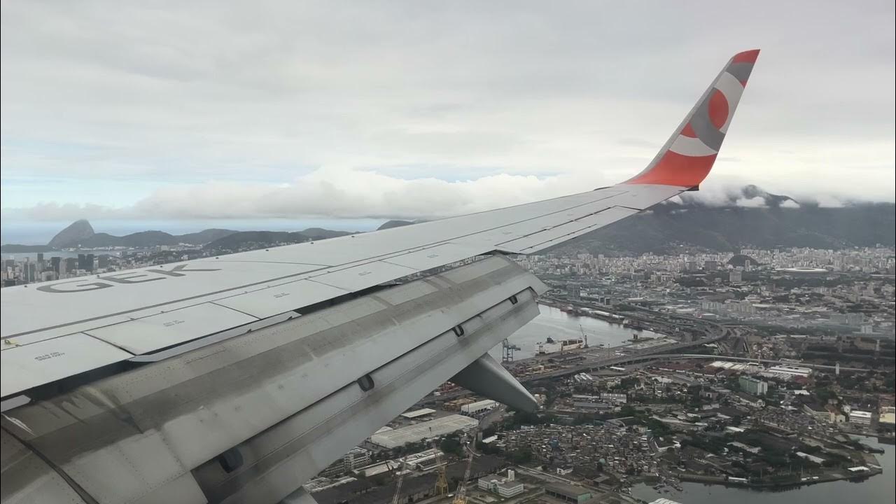 Landing in Rio de Janeiro - cidade maravilhosa - aterrisagem no aeroporto santos dumont - gol ...