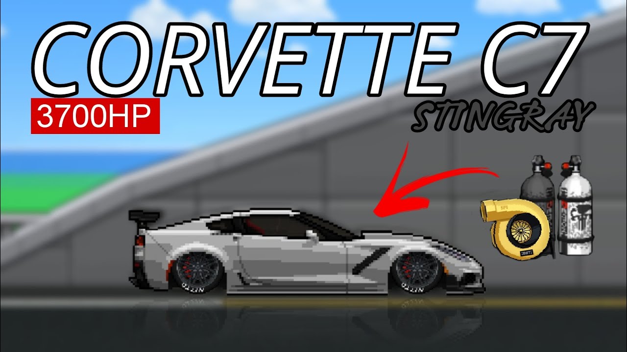 Building the stingray Corvette C7 in pixel car racer | pixel car racer ...