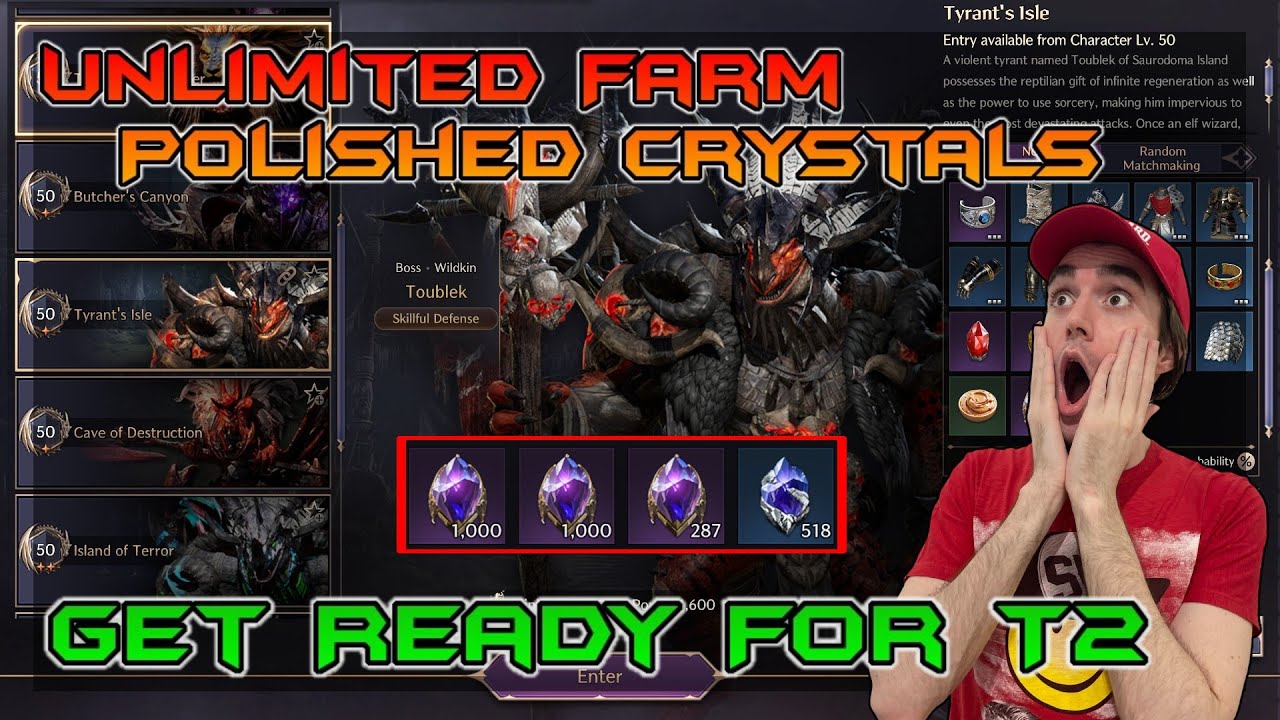 UNLIMITED FARM POLISHED CRYSTAL - GET READY FOR T2 - YouTube
