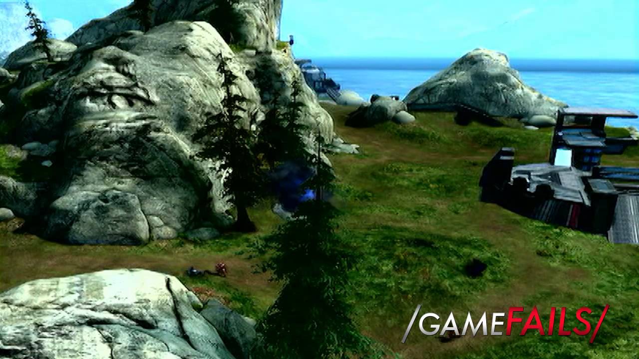 Game Fails: Halo Reach "Covenant technology vs... the pine tree" - YouTube