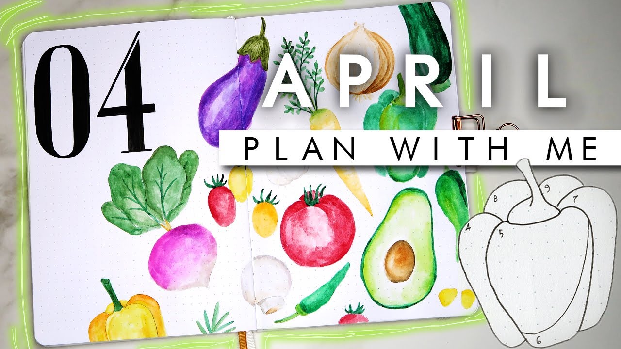 PLAN WITH ME | April 2020 Bullet Journal/Planner Setup - YouTube