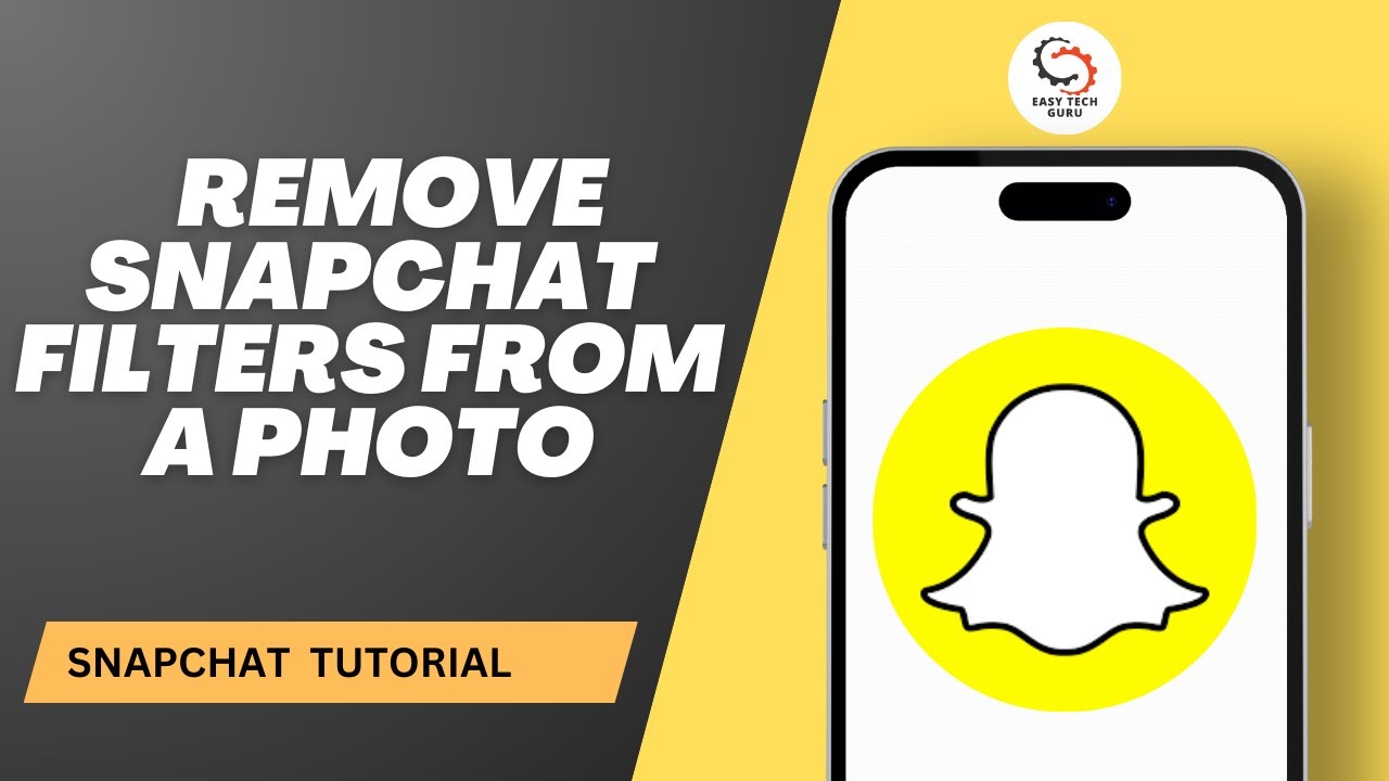 How to Remove Snapchat Filters From a Photo - YouTube