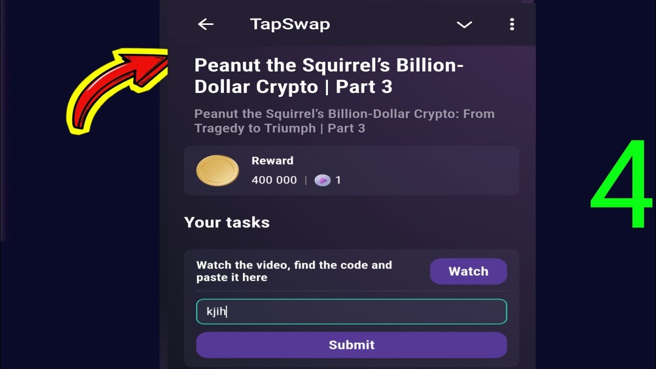 Peanut the Squirrel's Billion- Dollar Crypto | Part 3 | Tapswap Code | Peanut the Squirrel's ...