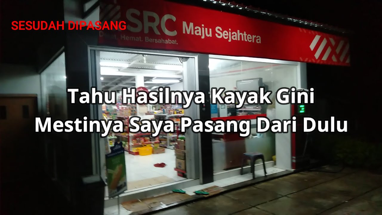 PEMASANGAN LAMPU TL LED TOKO MODERN - YouTube
