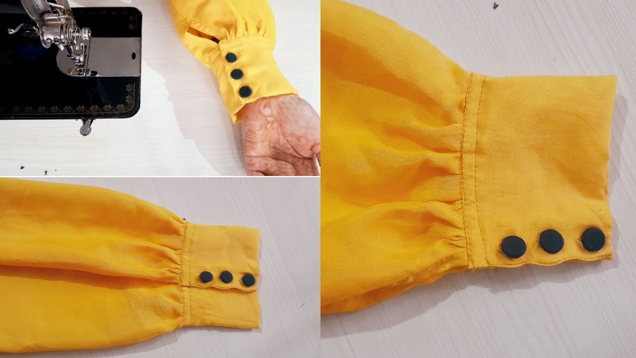 Trending Cuff Sleeve Design Cutting And Stitching //Button Cuff Sleeve ...