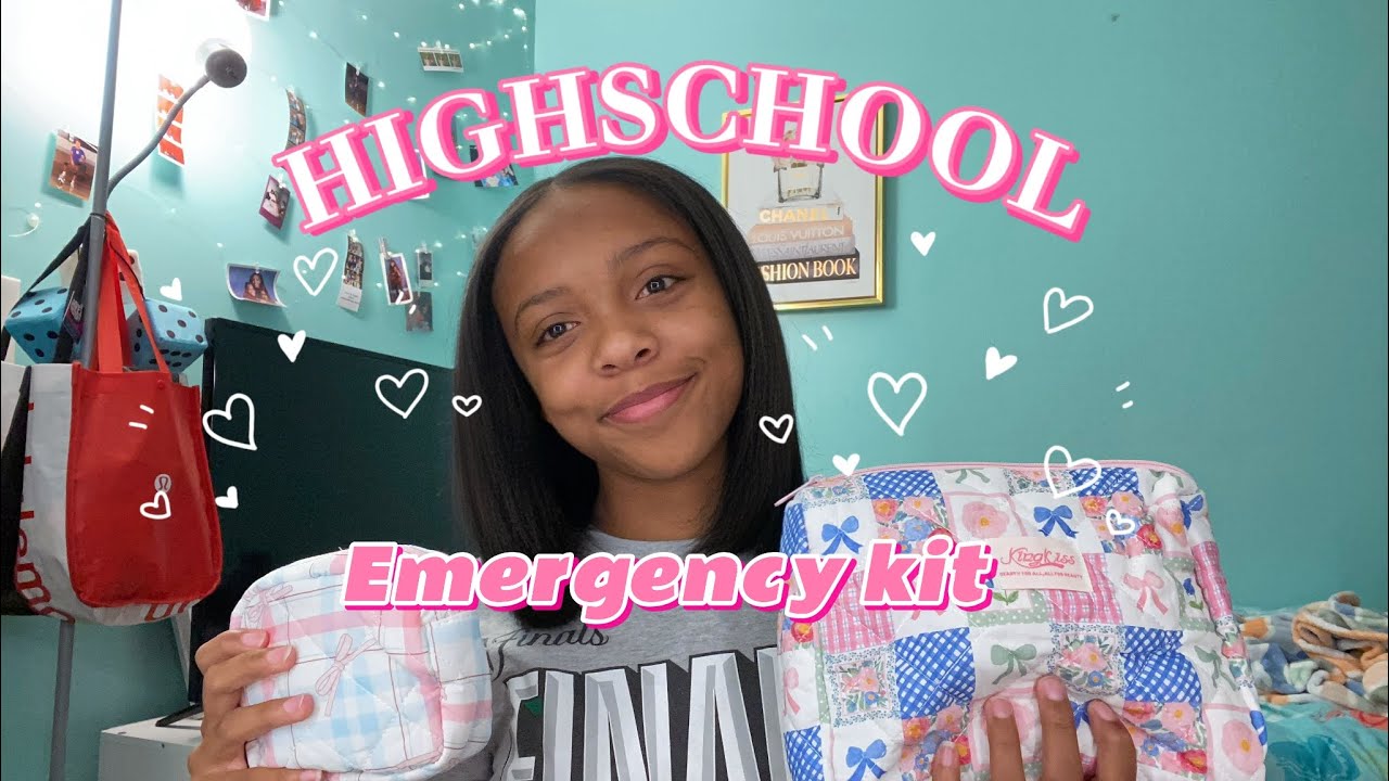 HIGH-SCHOOL EMERGENCY KIT | everything I need in my bag! - YouTube