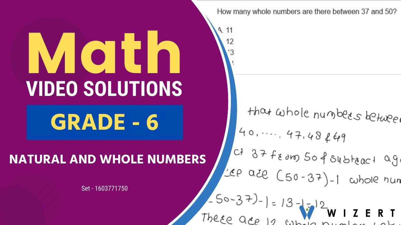 Grade 6 Math Problems - Maths Natural and Whole Numbers problems for ...