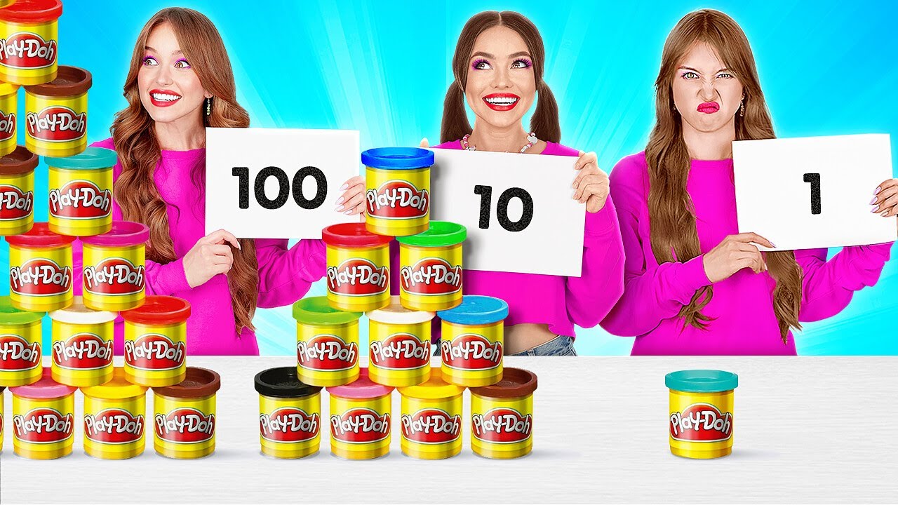 100 LAYERS OF FOOD CHALLENGE! Lucky vs Unlucky and Funny Pranks by 123 ...