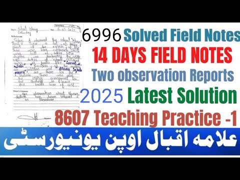 8607 Field notes & Two observation reports Spring 2023 | How to solve ...