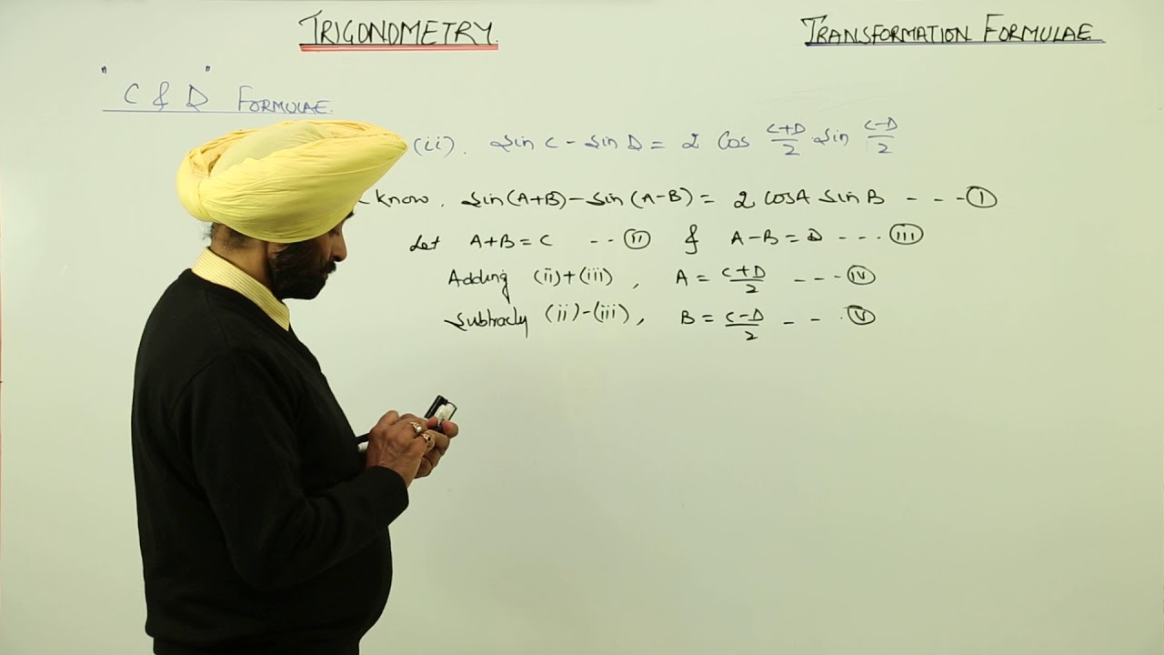 BEST LECTURE l Transformation Formulae l ICSE CLASS 11 MATH ...