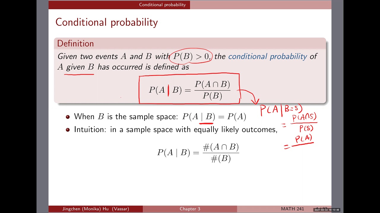 [Chapter 3] #1 Conditional probability - YouTube